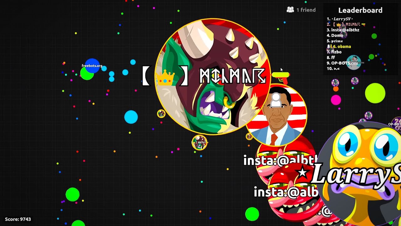 NOS HACEN FOCUS PERO MIS BOLAS FUERON MAS GRANDES CON CLOVER! | AGAR.IO ...