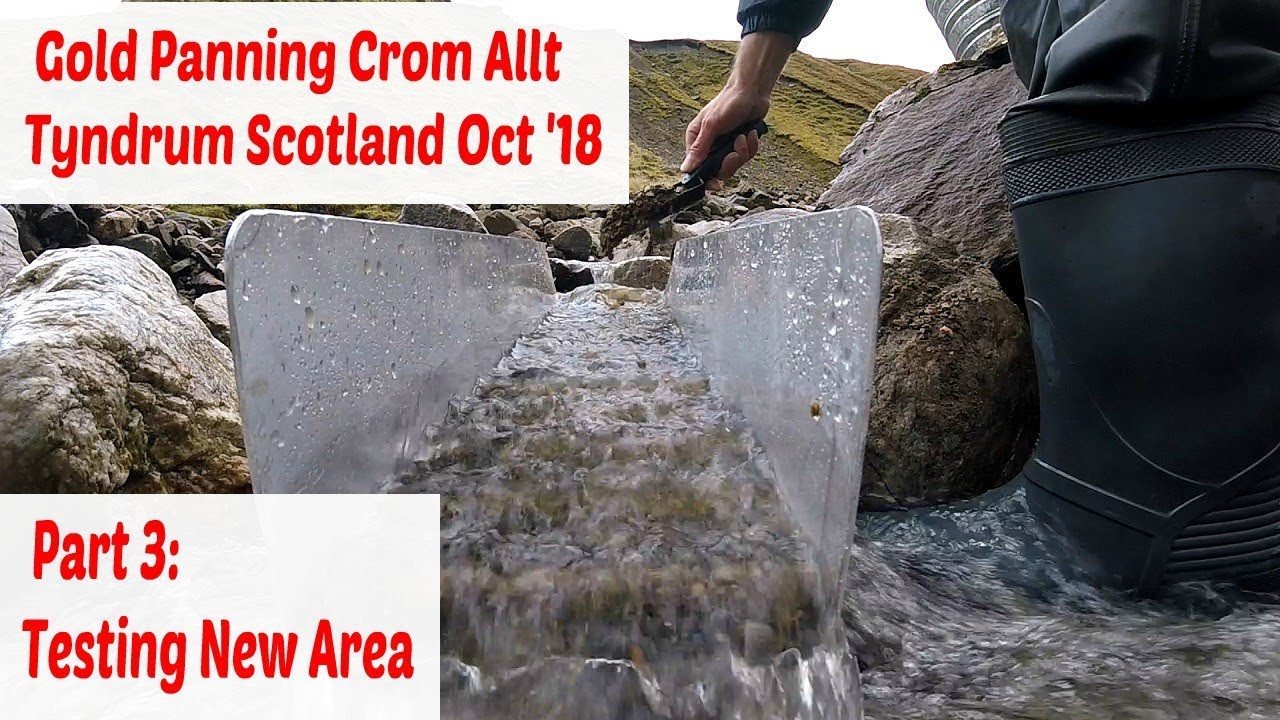 Gold Panning Crom Allt Burn Tyndrum Scotland Part 3: Testing New Spot ...