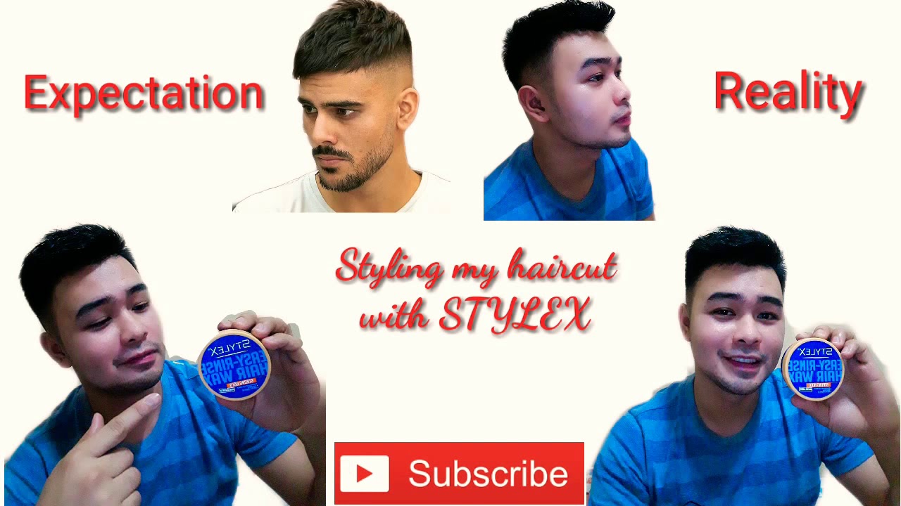 Styling my haircut with STYLEX hairwax(ExpectationVsReality haircut ...