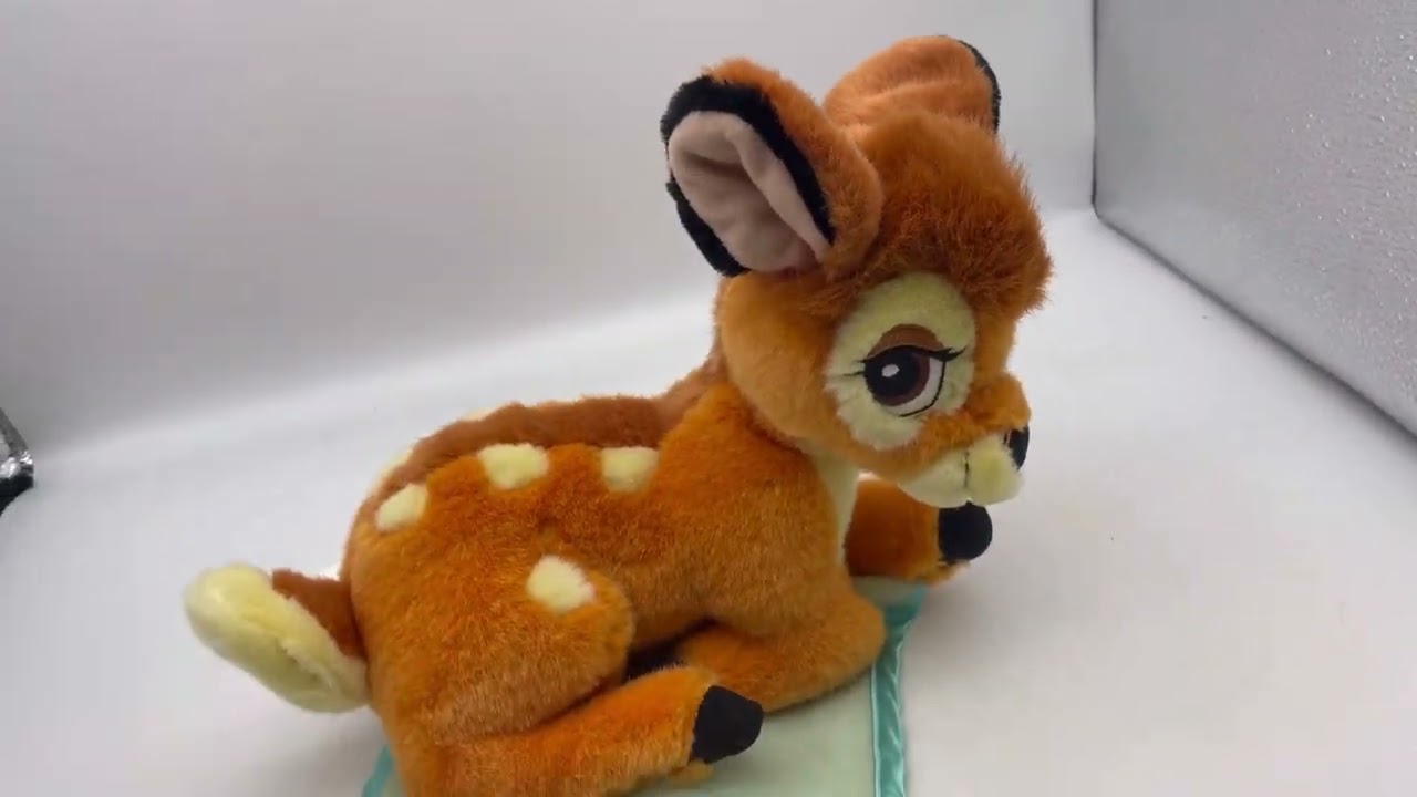 Disney Store Bambi Musical Plush Baby's First Christmas Blanket Wind Up ...