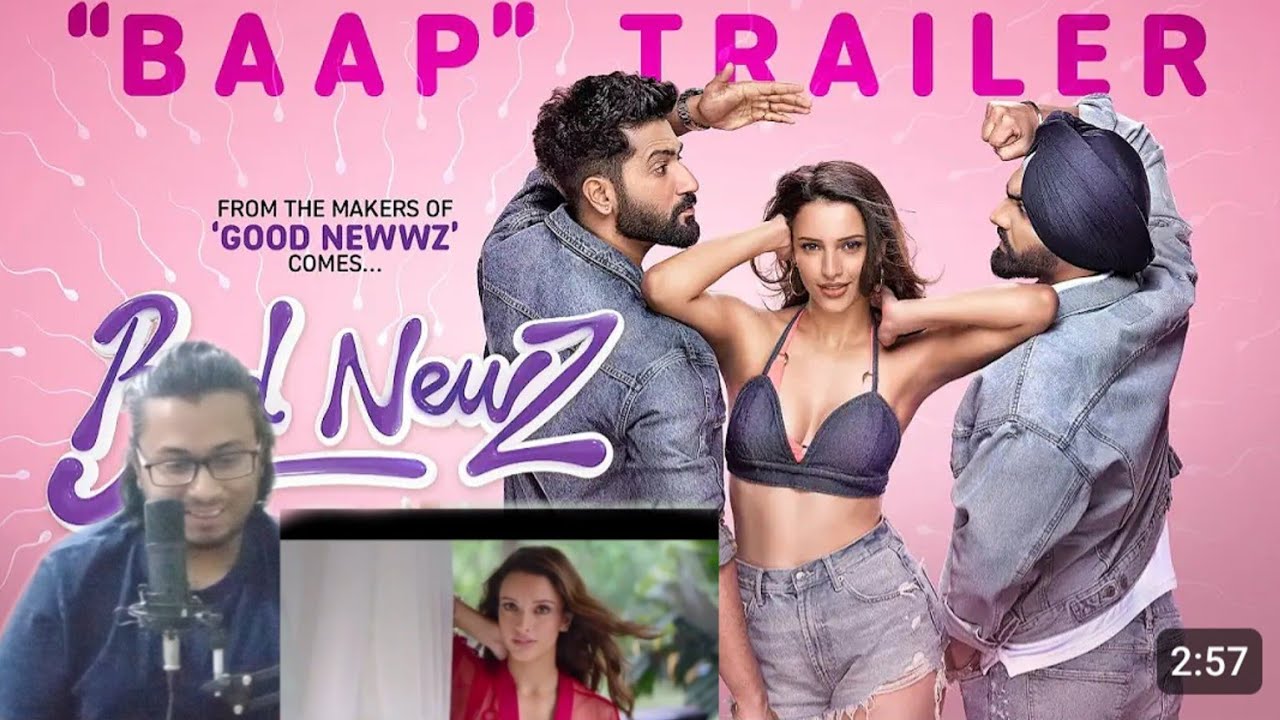 TOO HOT 🔥 | BAD NEWZ TRAILER REACTION | VICKY, TRIPTI, AMMY | CINEBUFF PRITAM - YouTube