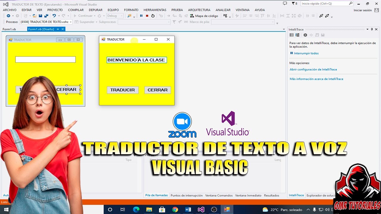 EJERCICIO NO 5 //TRADUCTOR DE TEXTO A VOZ // VISUAL BASIC - YouTube