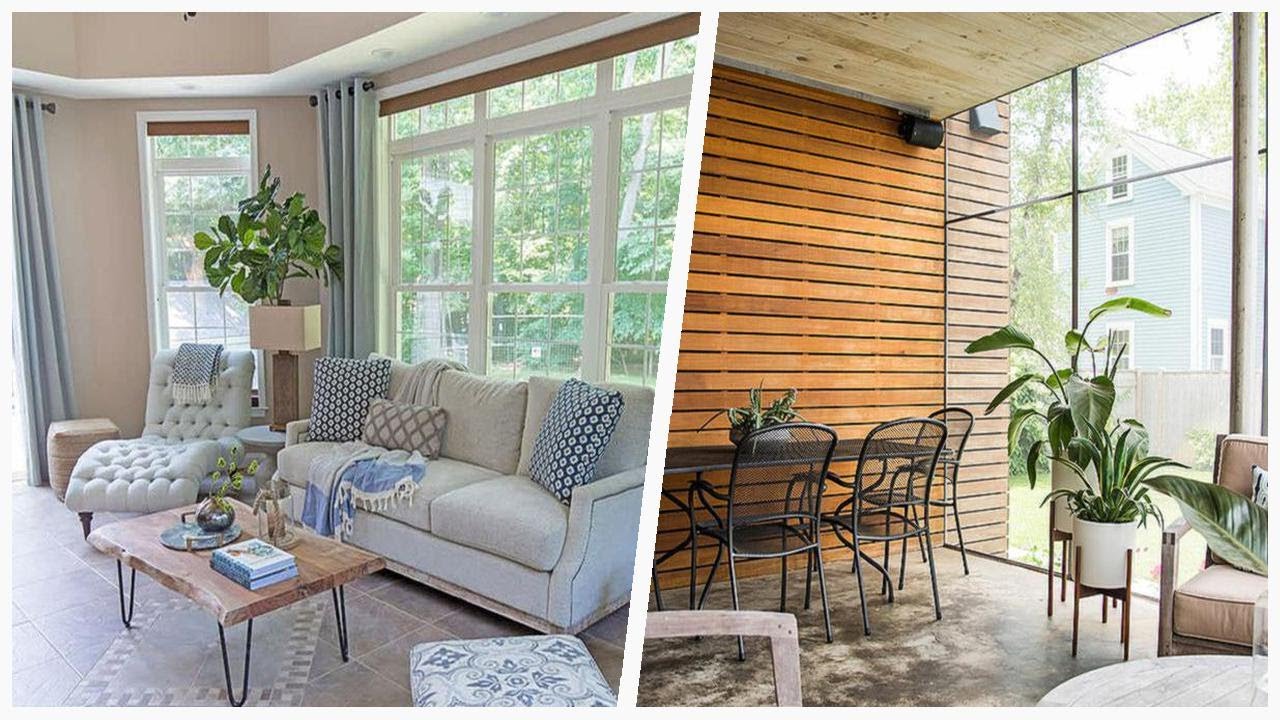 75 Multicolored Floor And Yellow Floor Sunroom Design Ideas You'll Love ...