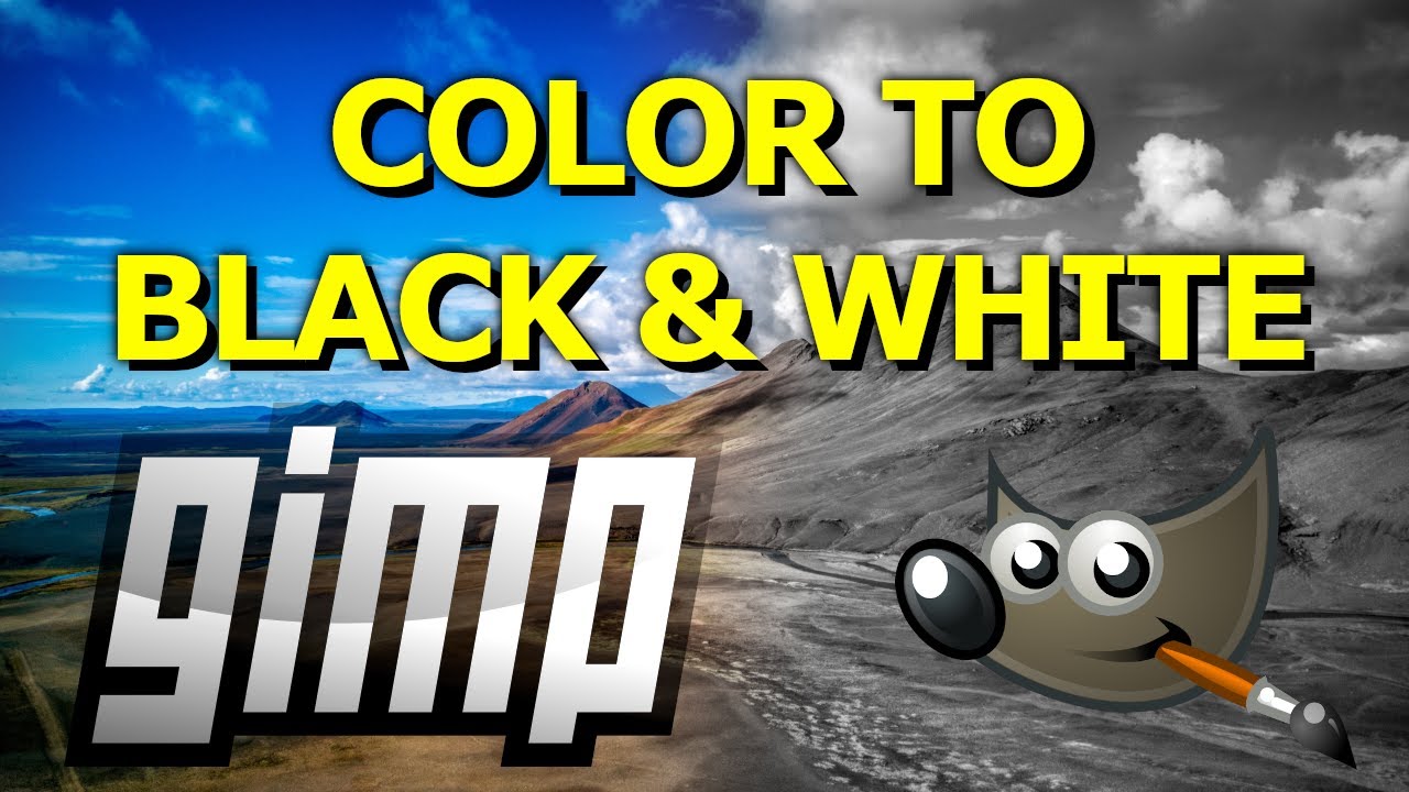 How to Make a Color Image Black and White in GIMP - YouTube