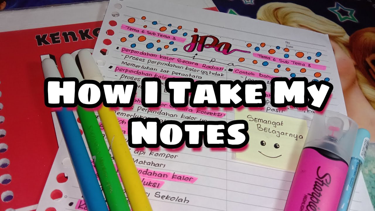 HOW I TAKE MY NOTES || TANPA MENGGUNAKAN BRUSH PEN - YouTube