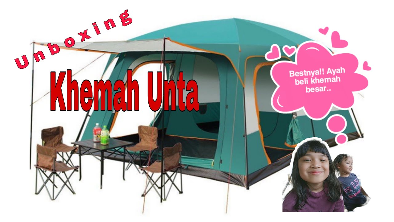 Khemah Unta Camel Tent Saiz L (8-12 orang) || Shopee || Product review ...