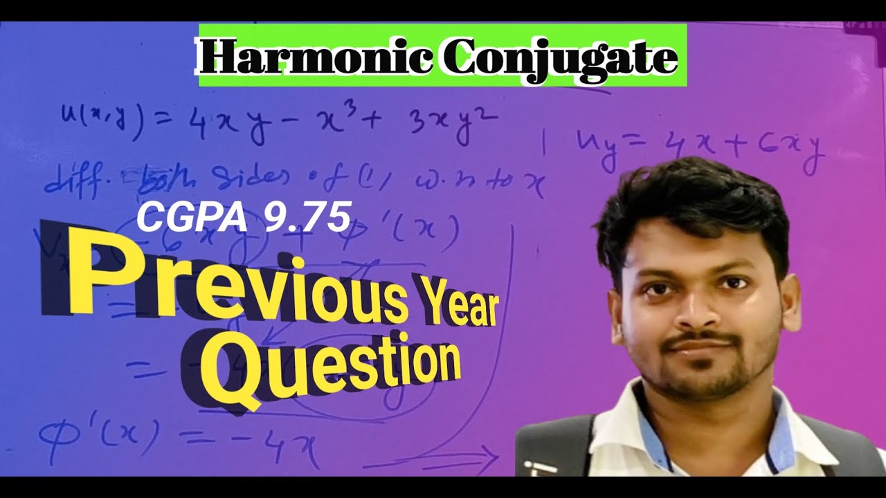 Previous Year Question | Harmonic conjugate problem 1 |Complex Analysis ...