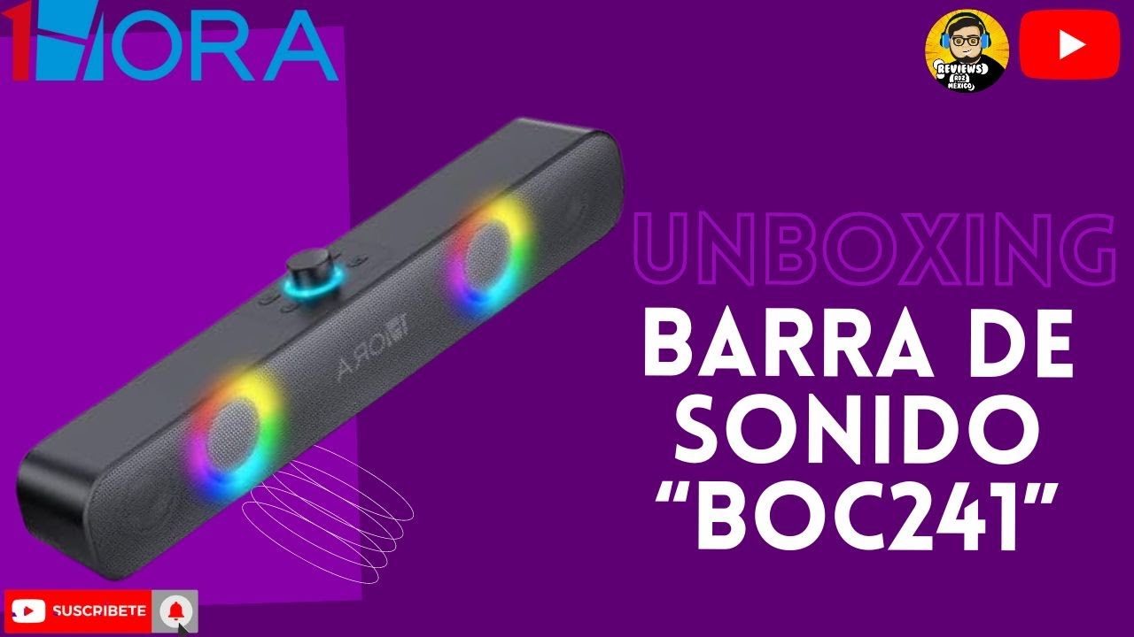 Unboxing Barra De Sonido 1Hora MODELO:"BOC241" - YouTube
