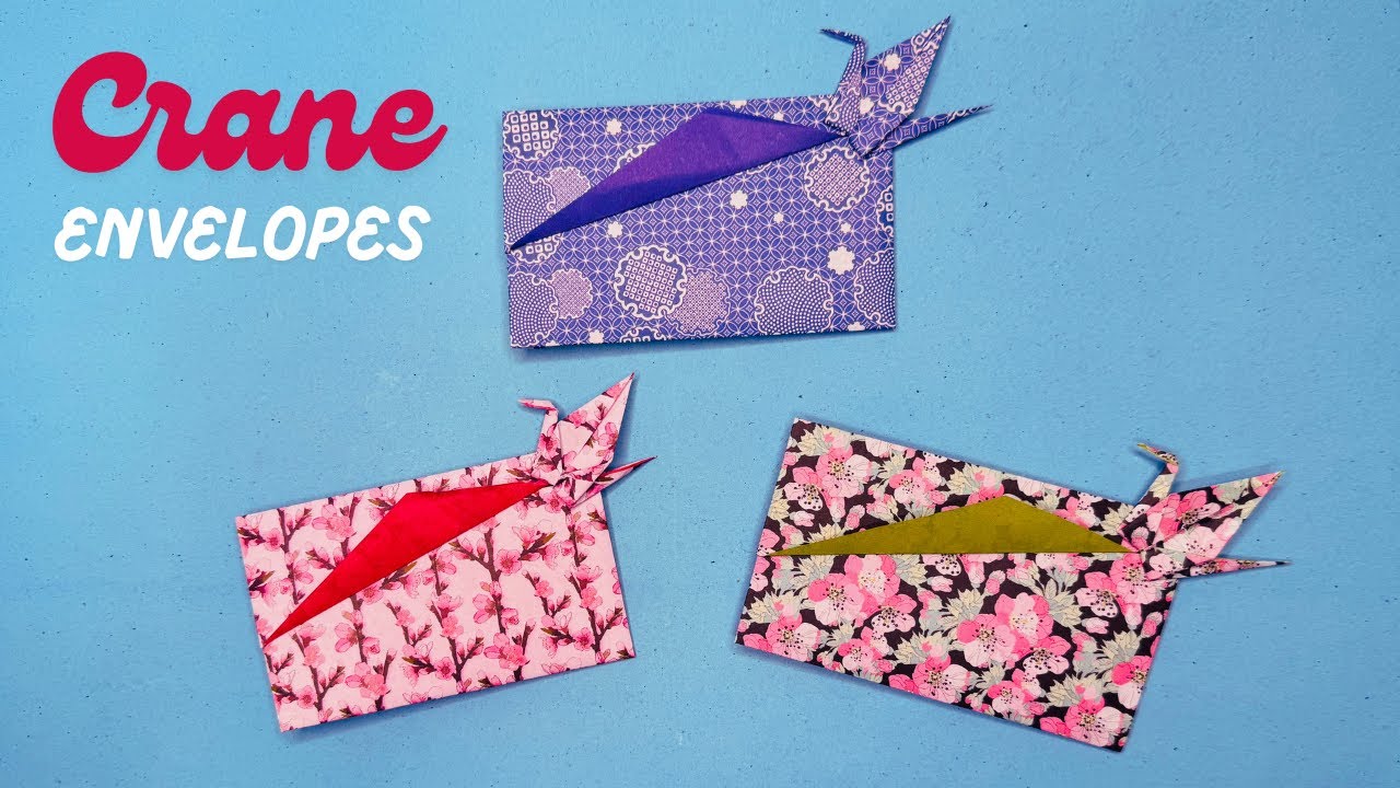 Origami Crane Envelopes - YouTube