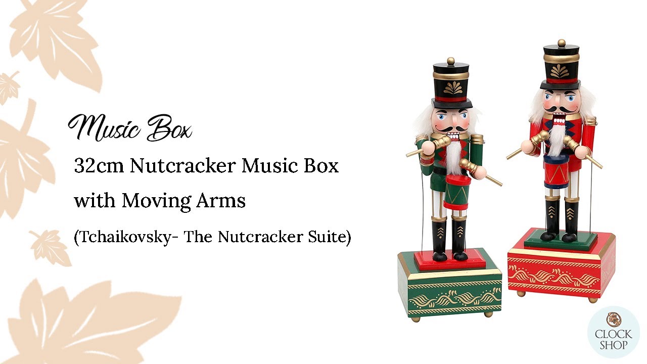 32cm Nutcracker Music Box with Moving Arms (Tchaikovsky- The Nutcracker ...