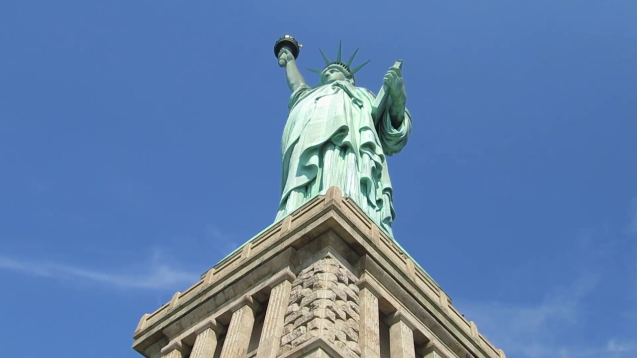 View from the bottom of the Statue of Liberty looking over Lower ...