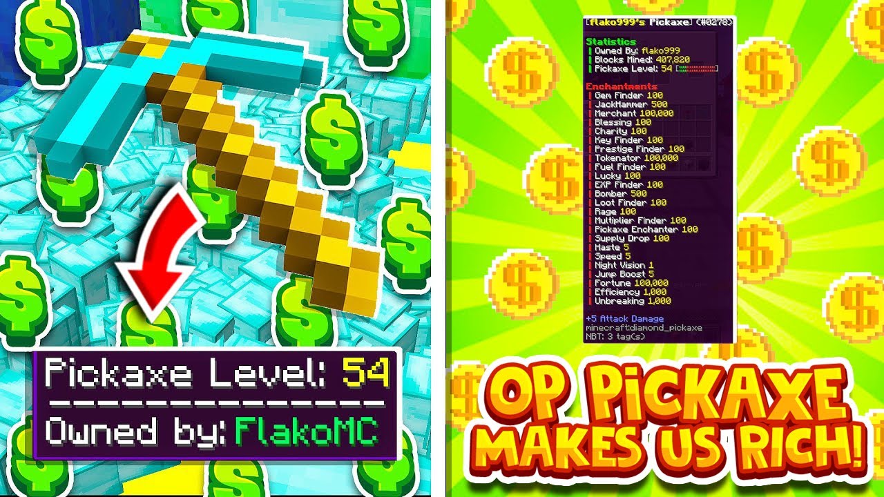 *INSANE* MOST OP PICKAXE On MY BRAND NEW Minecraft OP Prison Server ...