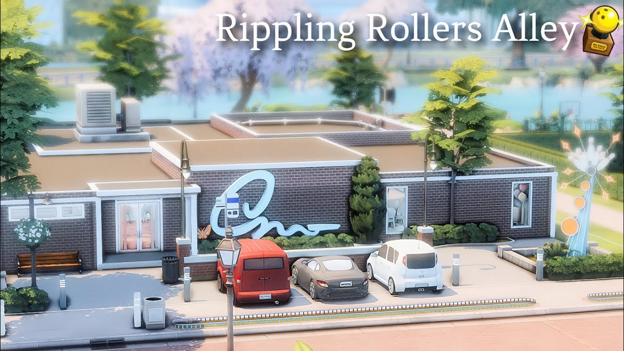 Rippling Rollers Alley🎳🛼🕹️// TheSims4 // Speed Build & CC FREE - YouTube