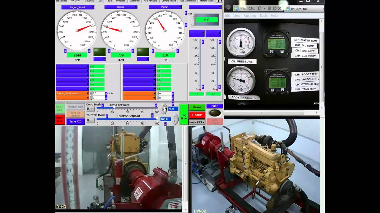 Cat 3406 Dyno and Pull down test - YouTube