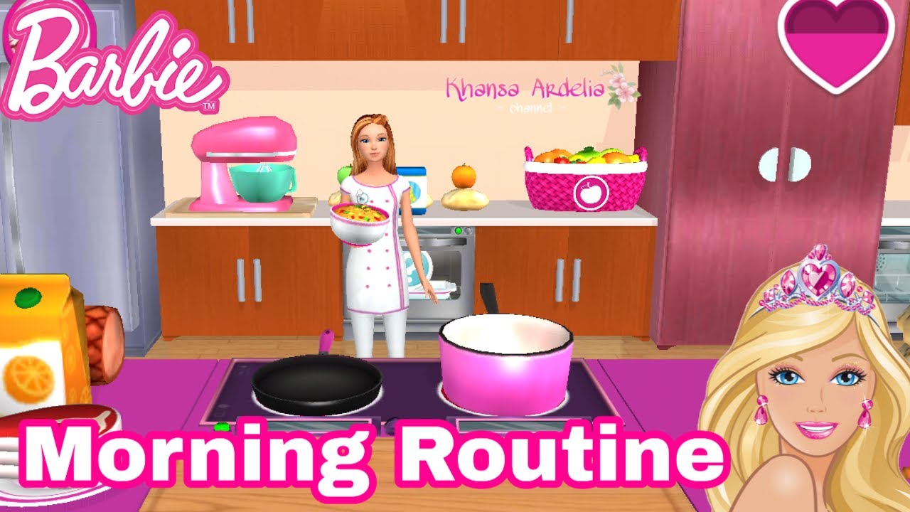 MORNING ROUTINE || BARBIE DREAM HOUSE ADVENTURE - YouTube