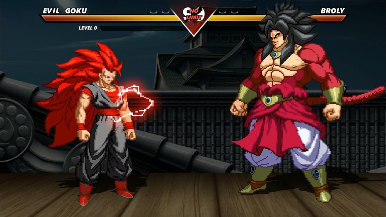EVIL GOKU vs BROLY - High Level Awesome Fight! - YouTube