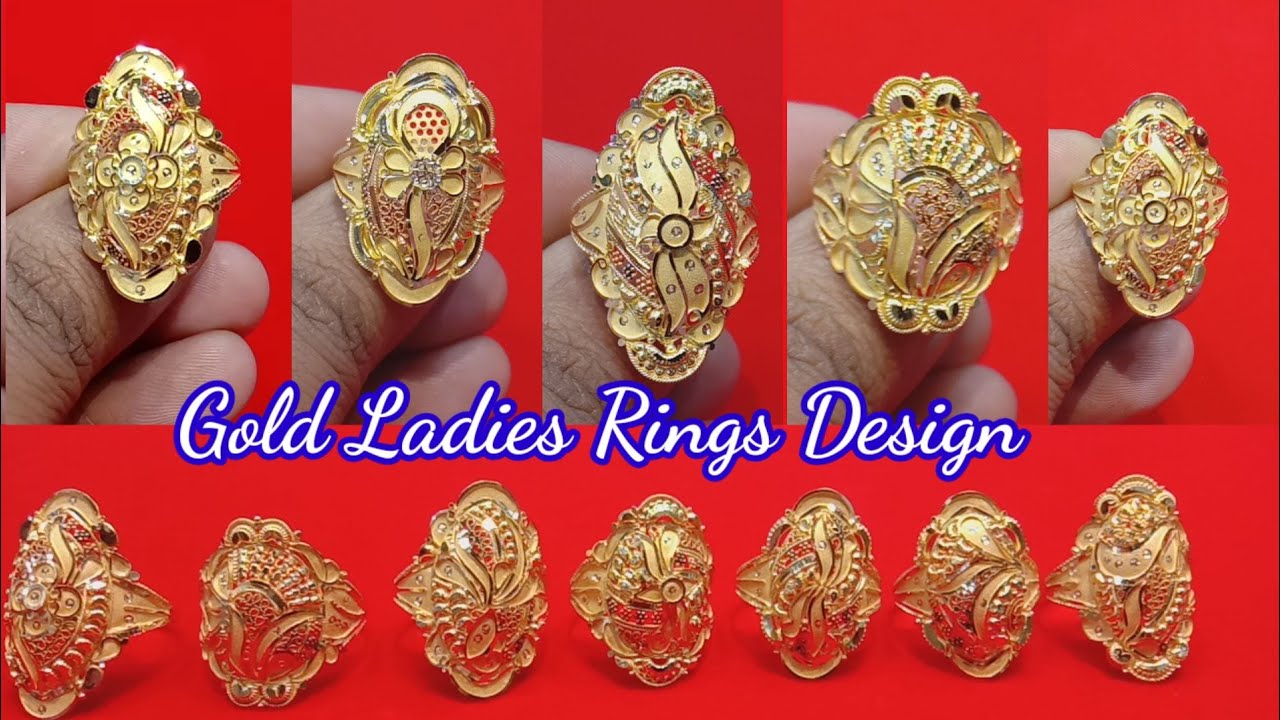 Gold Ladies Rings Design collection || Gold Jewellery rings || Gold ...
