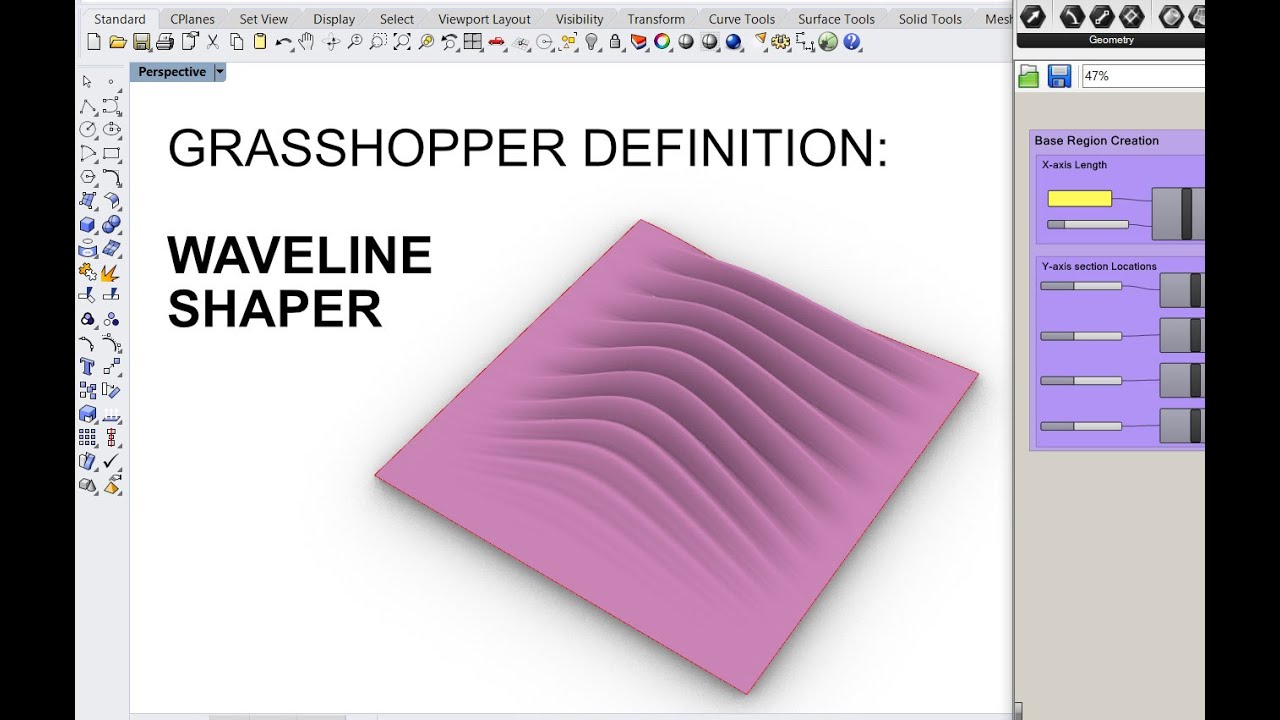 Free Rhino Grasshopper Definition Gh File Waveline Shaper Youtube