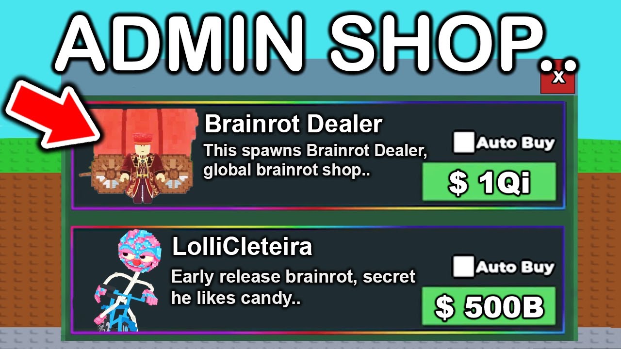 Starting Over Using ADMIN ONLY SHOP in Steal a Brainrot.. - YouTube