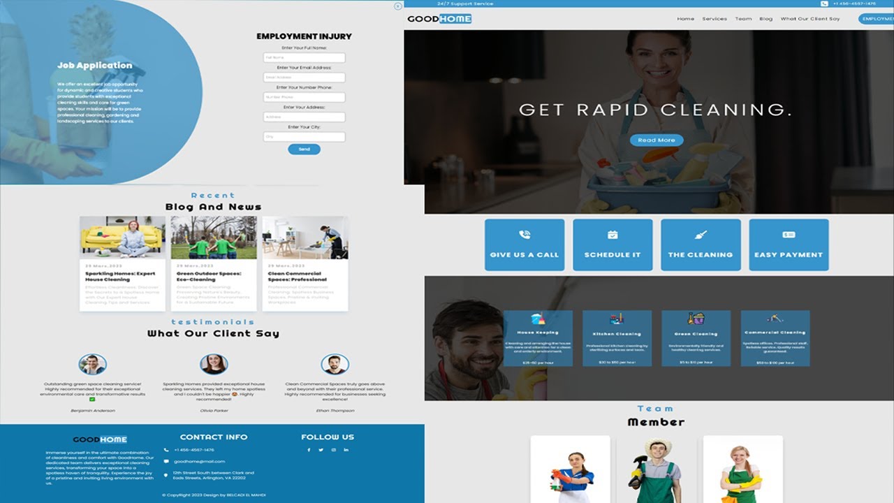 Responsive Cleaning Services Static Website Using Html5 Css3 Javascript 8066