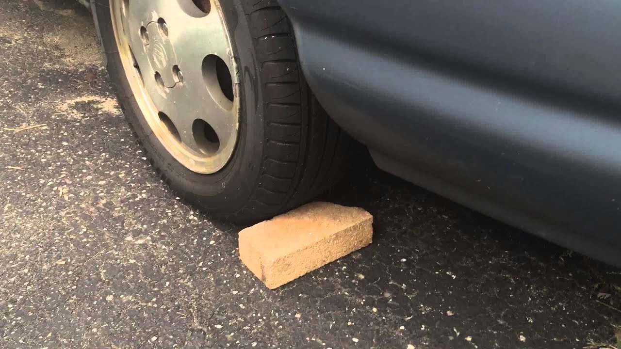 Putting Bricks Behind a Front Wheel Drive Car - YouTube
