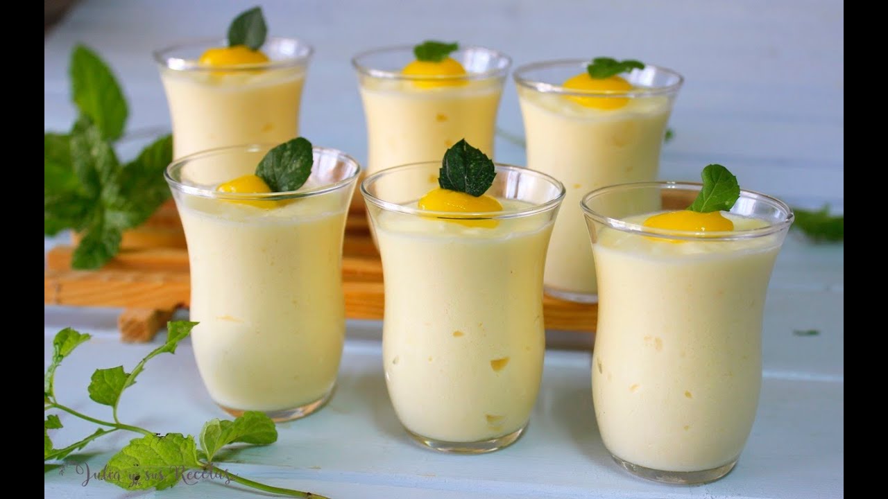 Espuma de mango 😋 UN POSTRE SUAVE Y DELICADO - YouTube
