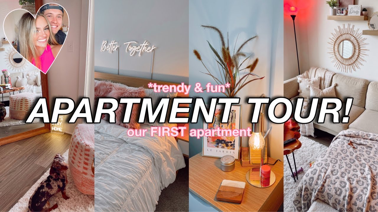 MY APARTMENT TOUR 2021! *trendy + fun* || our first apartment at 19 ...