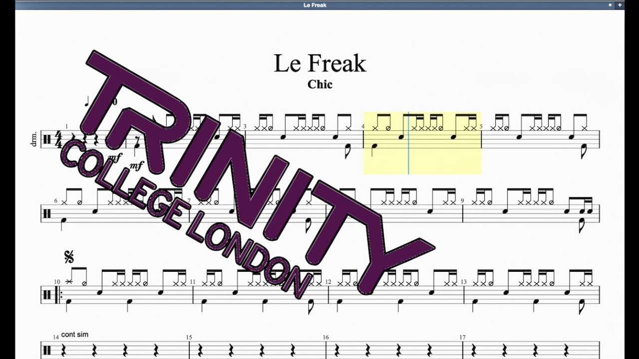 Le Freak Trinity Grade 4 Drums - YouTube