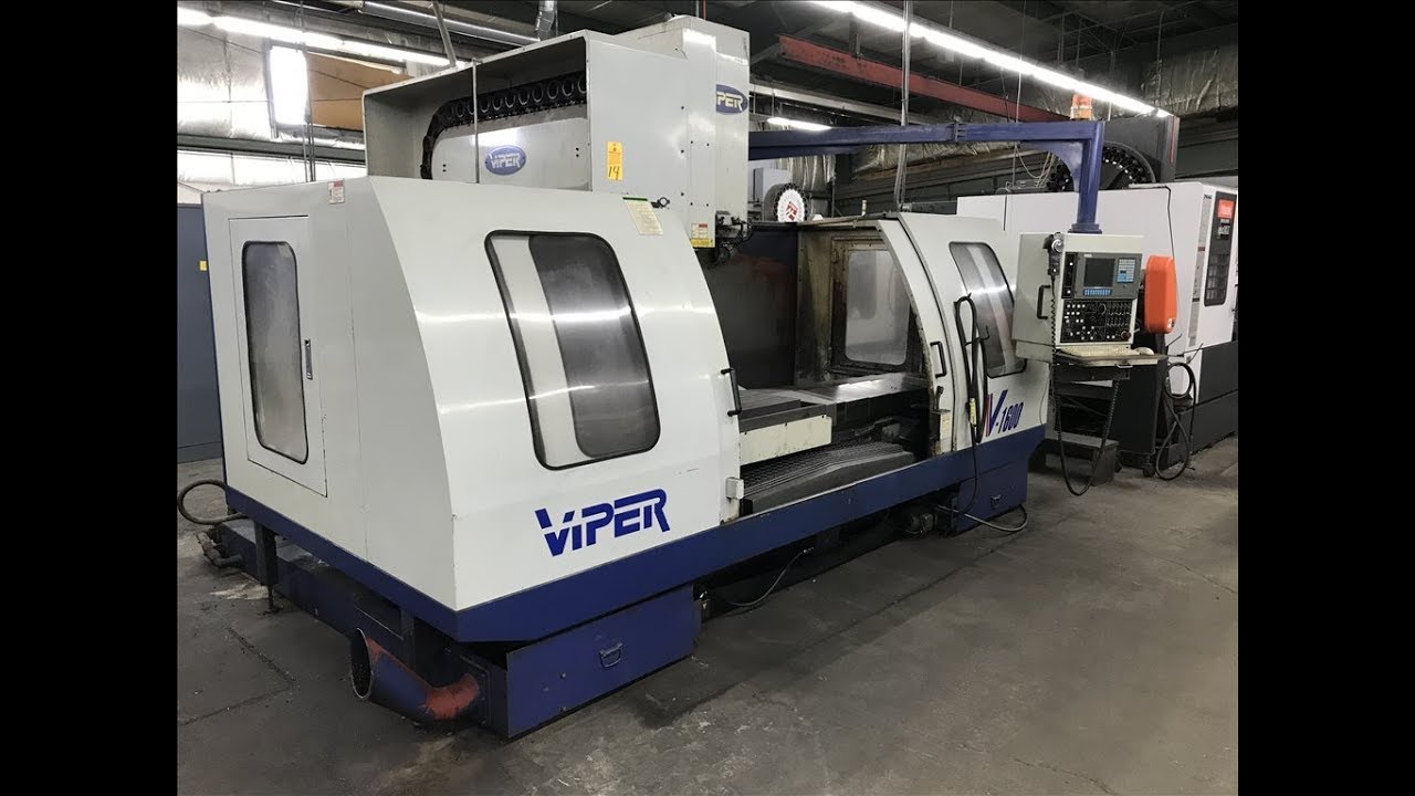 Mighty Viper V-1600 CNC Vertical Machining Center - YouTube