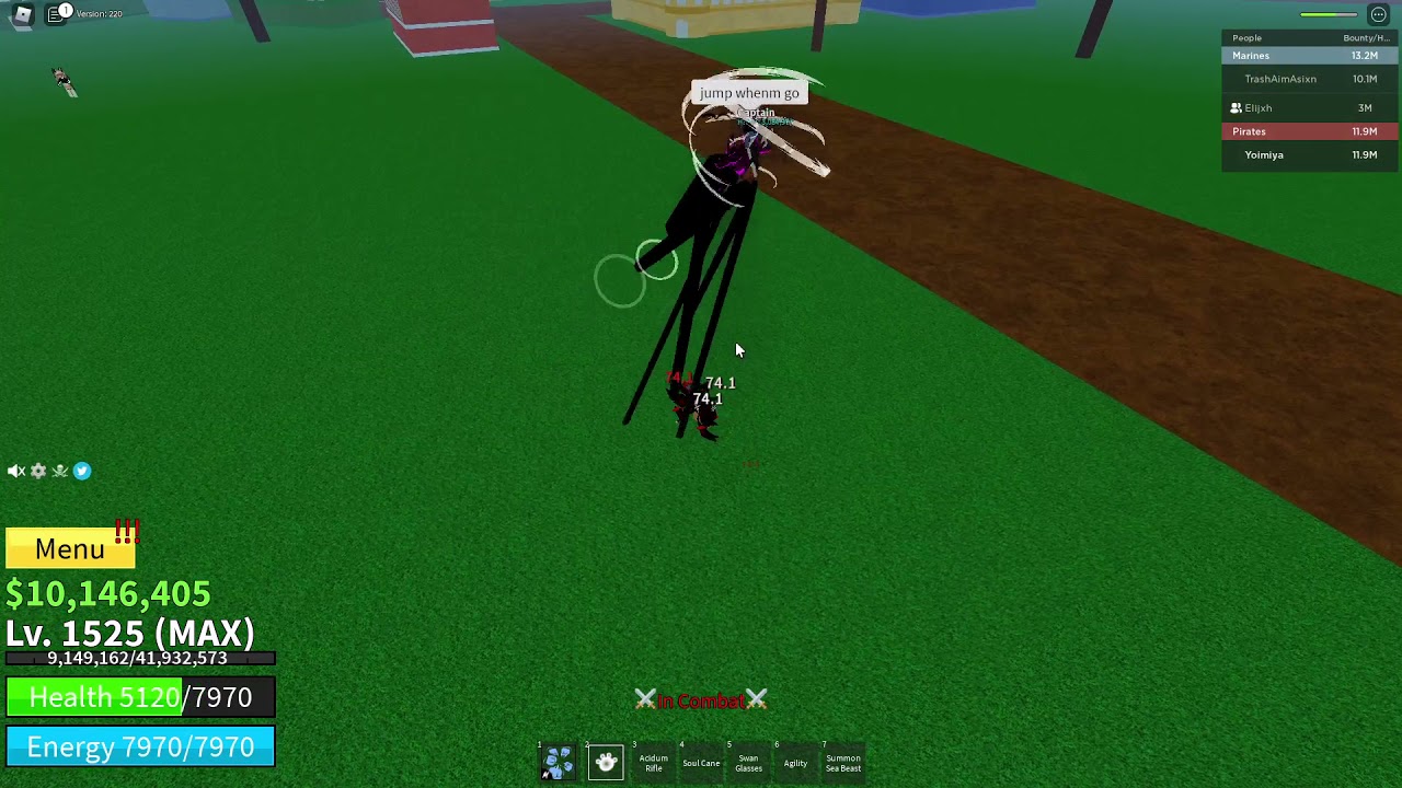Roblox | Blox Fruits - Light One Shot Combo - YouTube