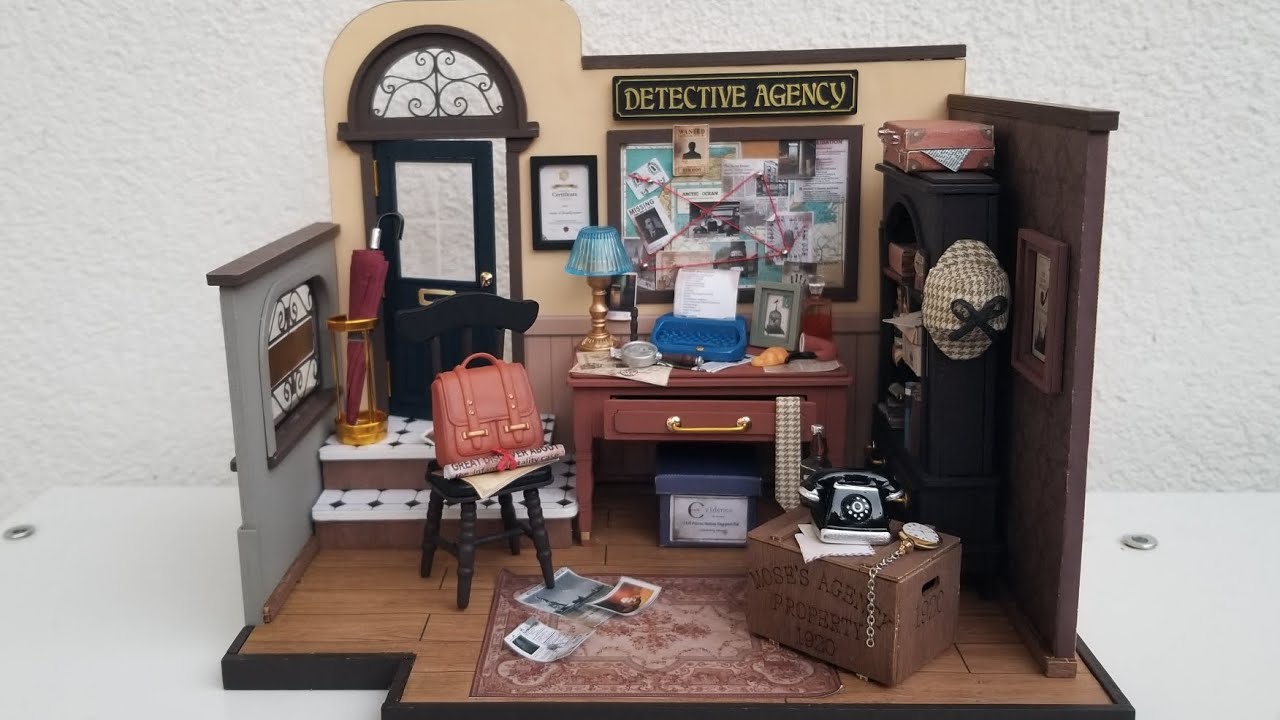 Mose's Detective Agency Miniature Dollhouse || #miniature #miniworld # ...