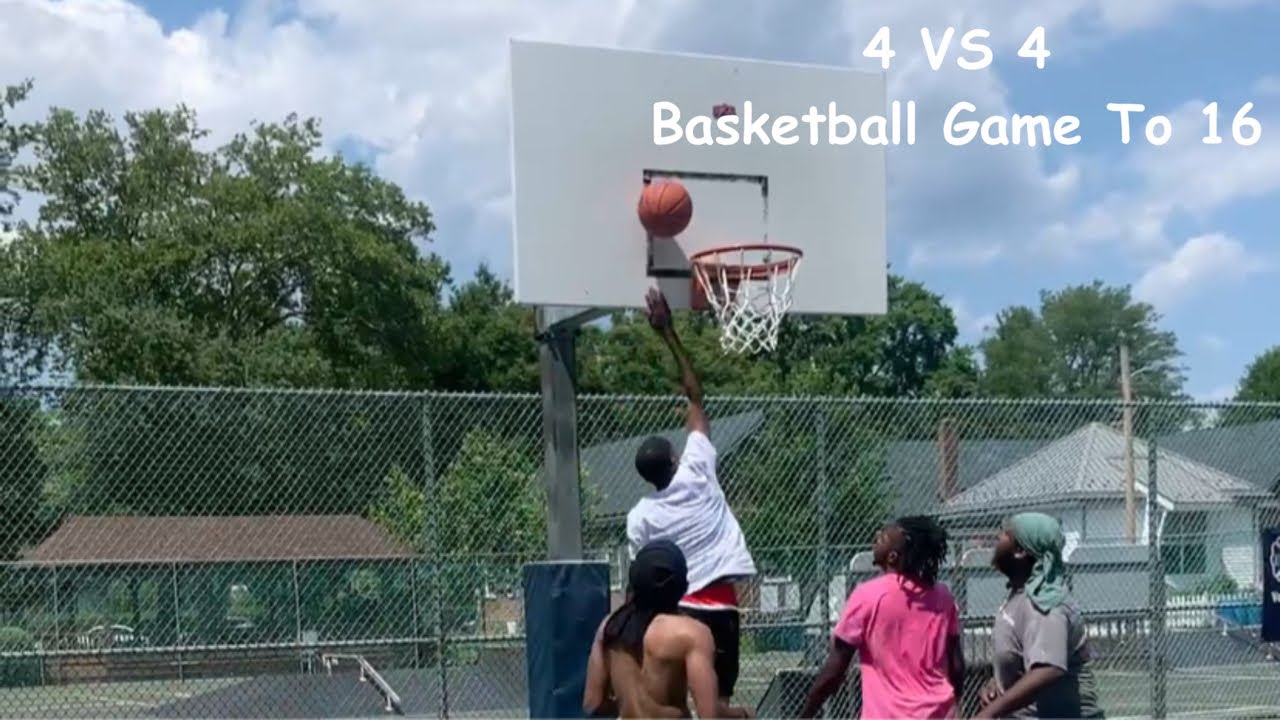 4 VS 4 Basketball Game To 16 - YouTube