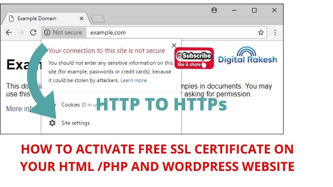 How To Install Free Ssl Certificate On Your Html Php And Wordpress Website Youtube