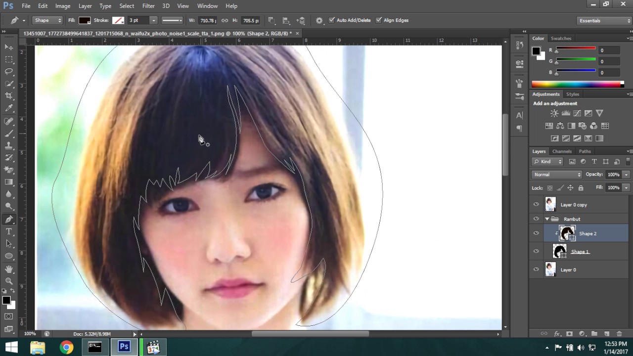 Photoshop Tutorial Vector X Vexel Hair Shading - YouTube