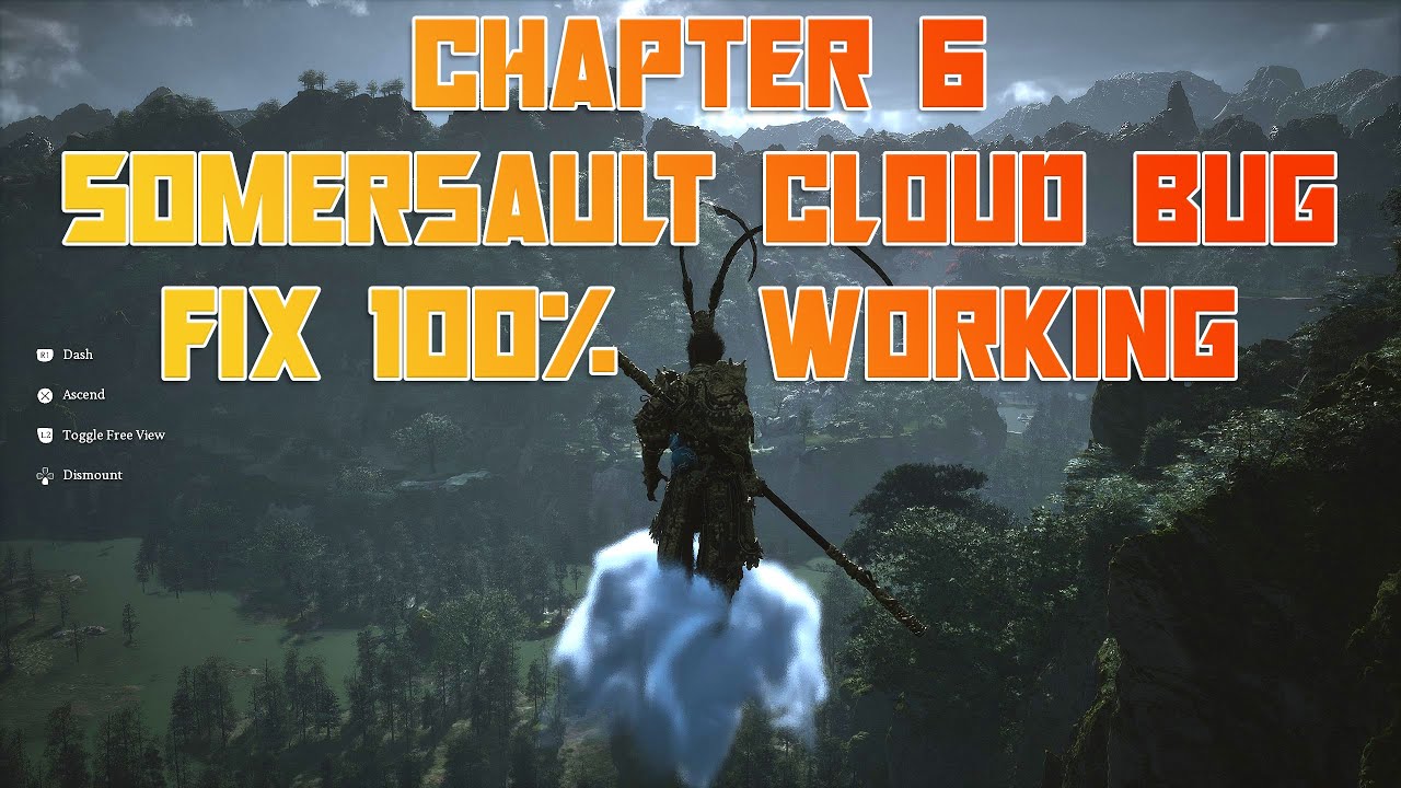 Chapter 6 somersault cloud bug | Stuck in a mountain bug | black myth ...