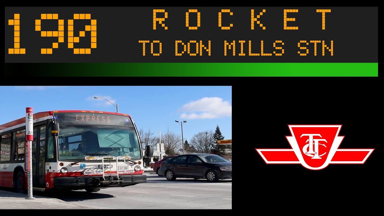 TTC Route Reviews - 190 Scarborough Centre Rocket - YouTube