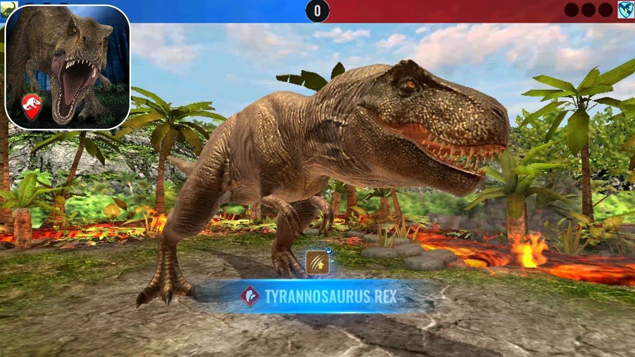 TYRANNOSAURUS REX VS TARBOSAURUS - Jurassic World Alive Gameplay - YouTube