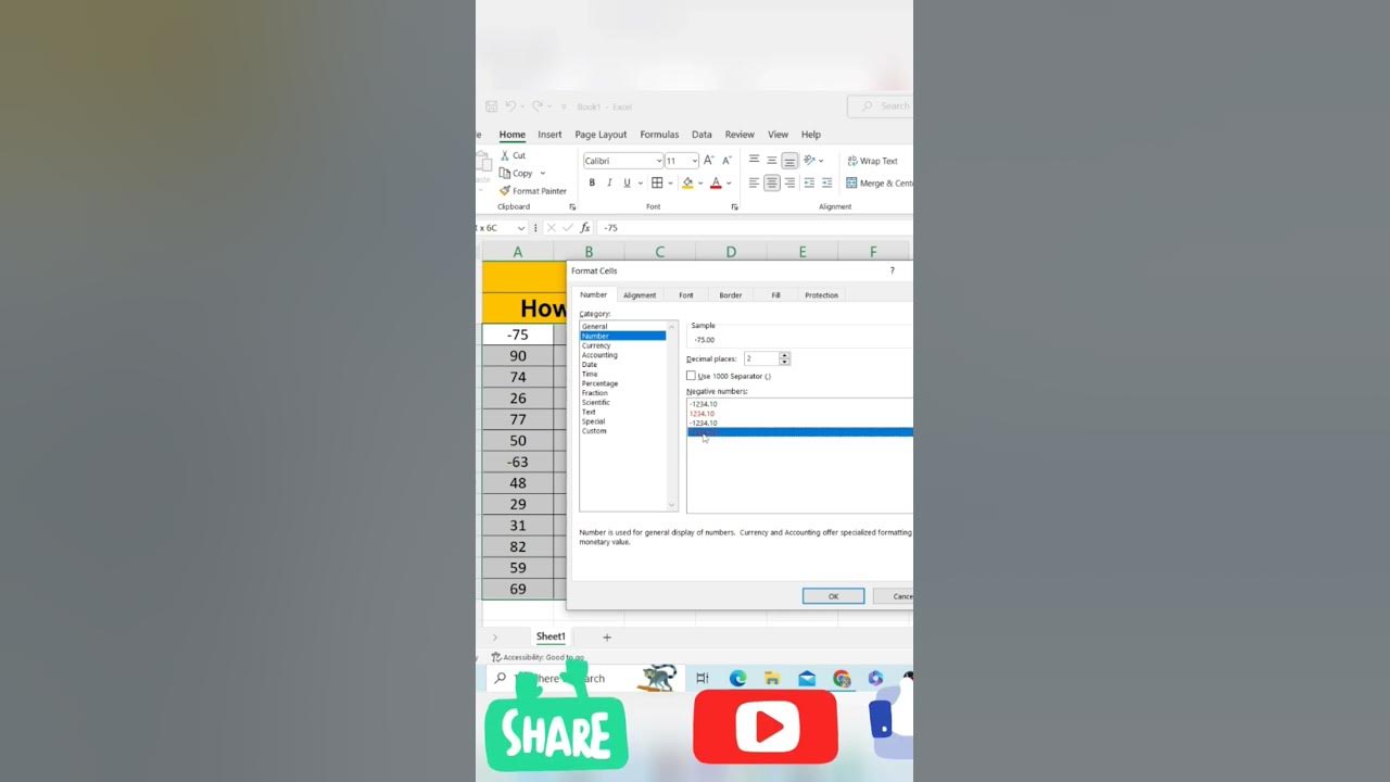 How To Make Negative Numbers Red In Excel Advance Excel Deepak how-to-make-negative-numbers-red-in-excel-advance-excel-deepak