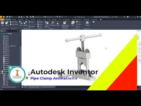 Autodesk Inventor Tutorial: Pipe Clamp Device Animation & Exploded View - YouTube