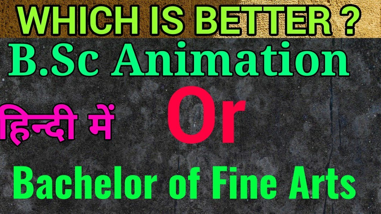 B.sc Animation or BFA(Bachelor of fine arts)|What you should use ...