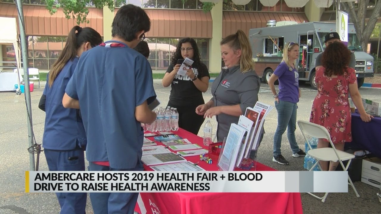 Ambercare hosts 2019 Health Fair and blood drive - YouTube