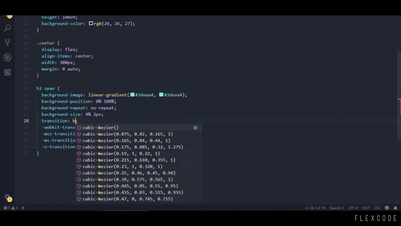 Pure CSS Dynamic Text Underline Animation Effect - FlexCode - YouTube