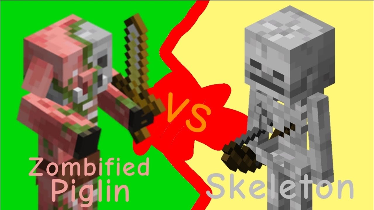 Zombified Piglin vs Skeleton - Minecraft Mob Battles: The Series ...