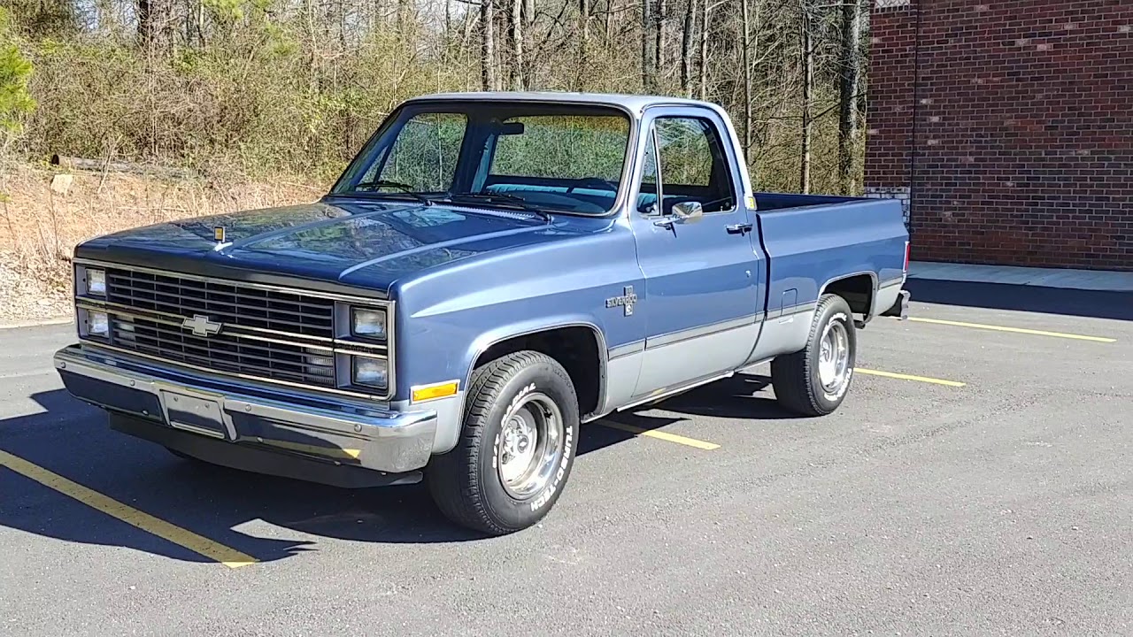SOLD - 1984 C10 Blue & Grey - YouTube