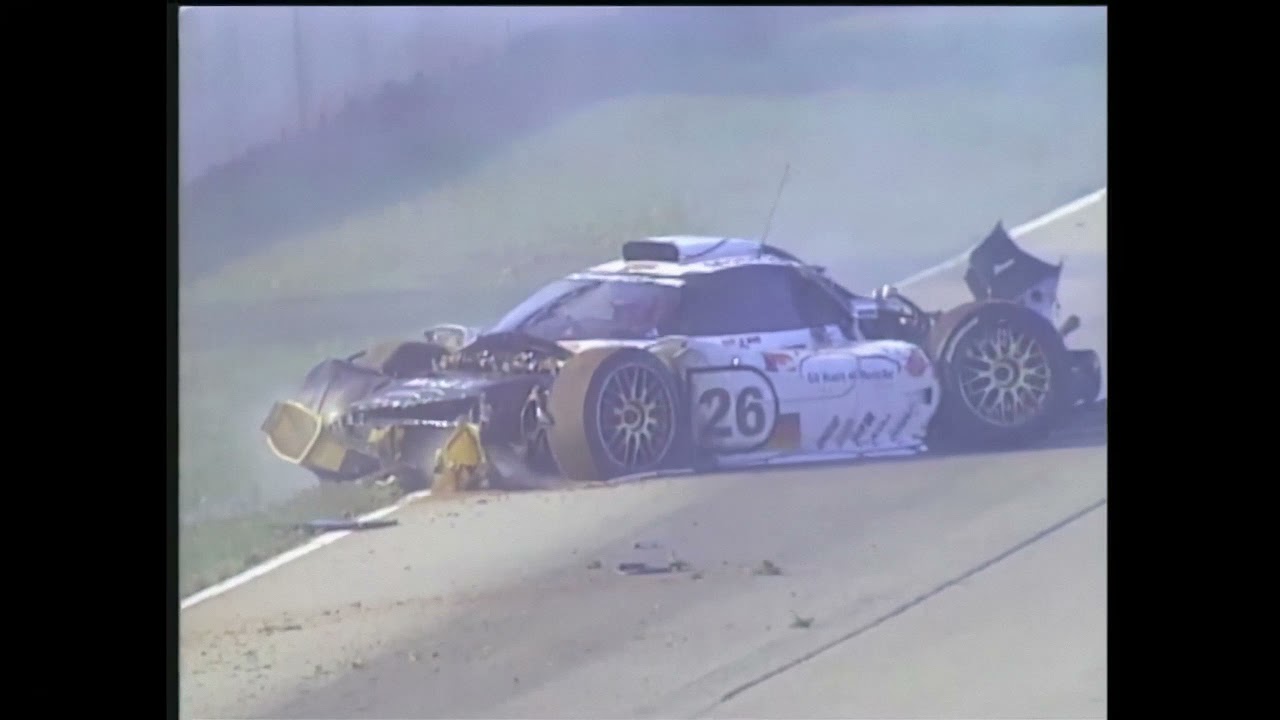 1998 Petit Le Mans - Yannick Dalmas' Porsche GT1 Flip - YouTube