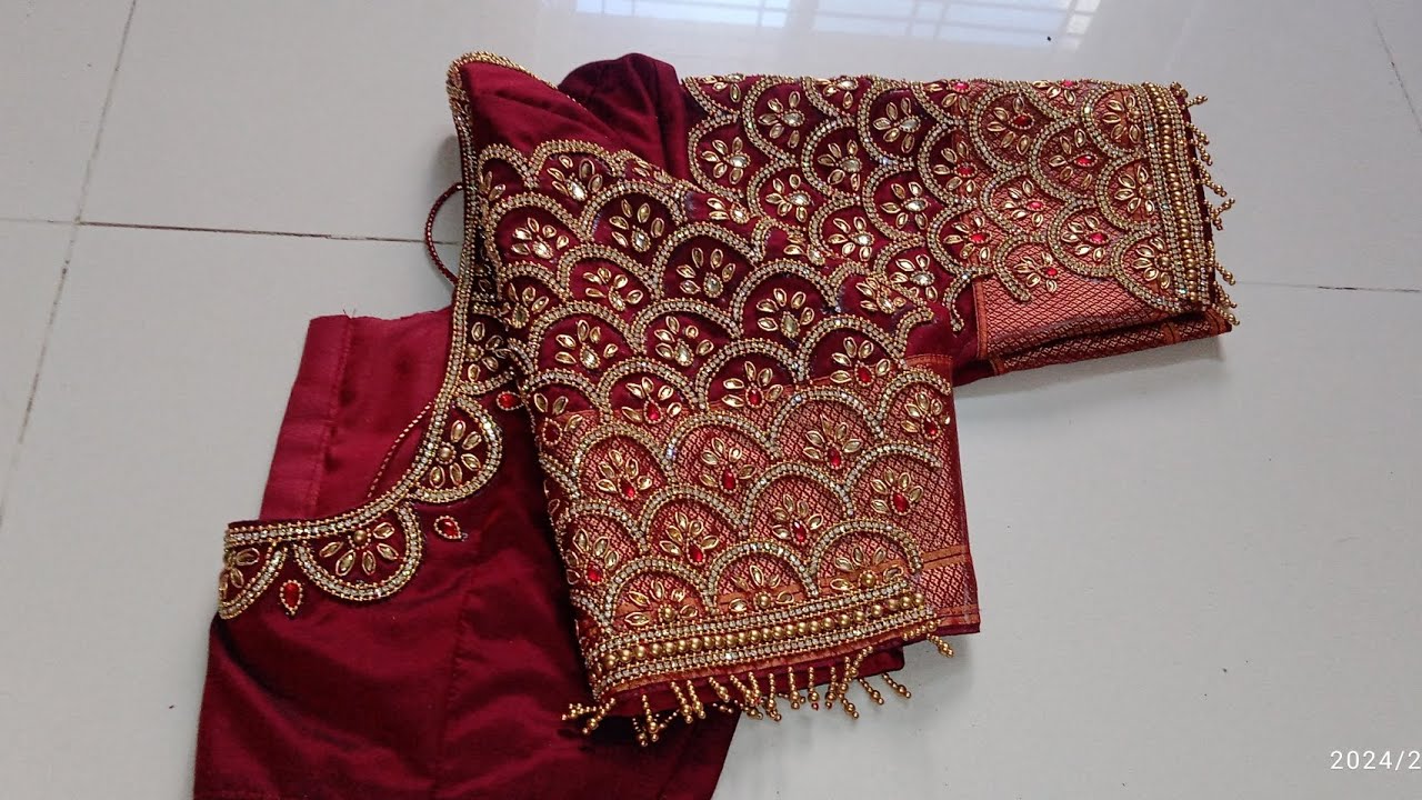 Making of beautiful design by using simple niddle@blousehandwork1199 ...