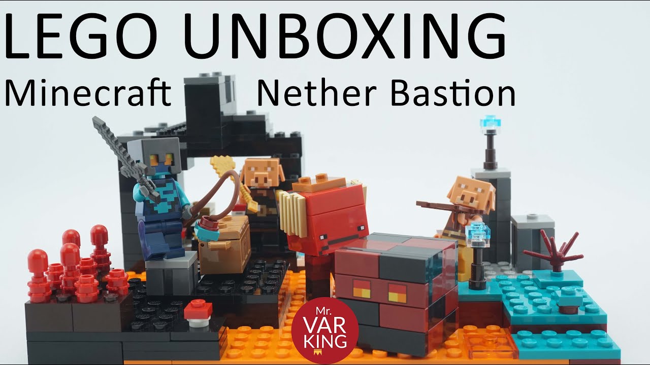 LEGO Unboxing "Minecraft Nether Bastion" Lego Set 21185 - YouTube
