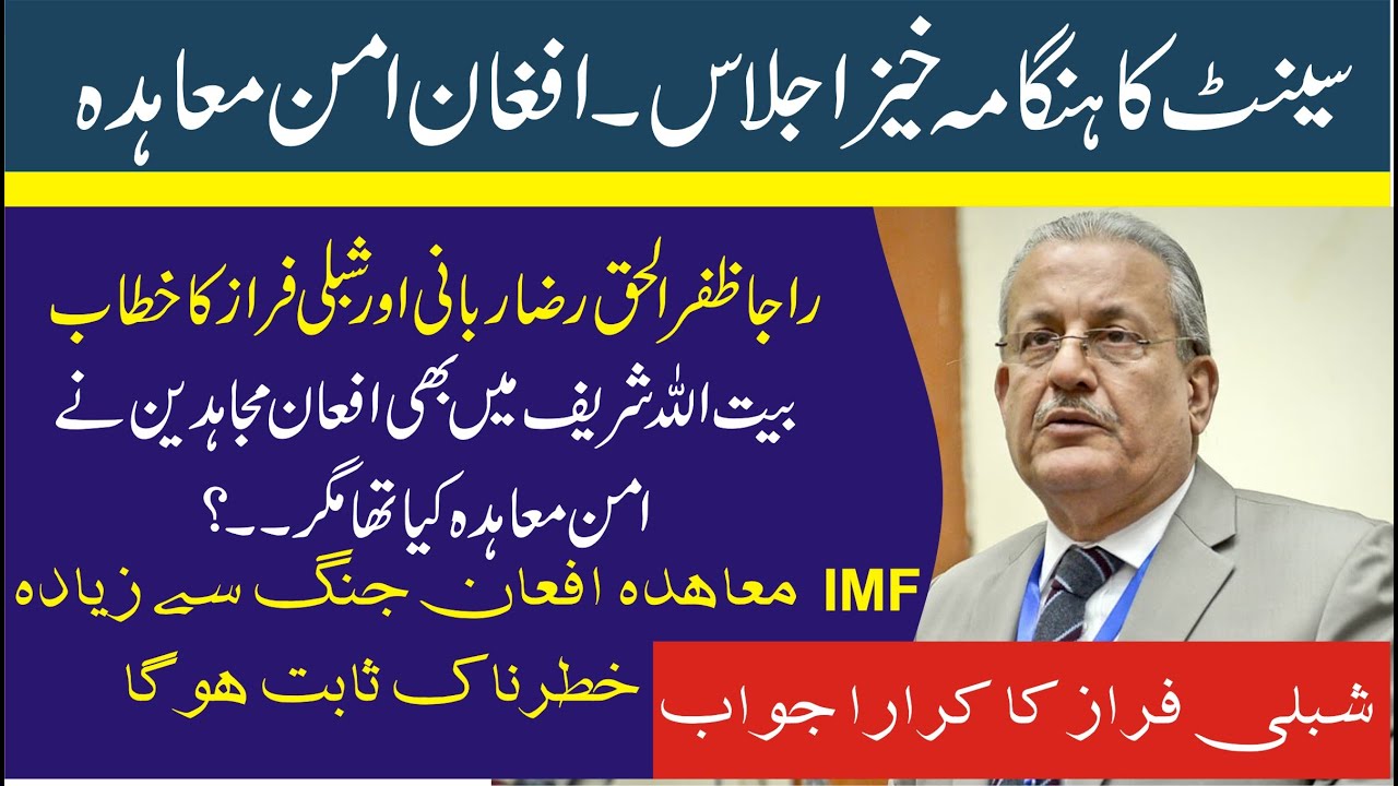 PMLN Raja Zafar ul haq ,PPP Raza Rabani & PTI Shebli Faraz Speech About ...