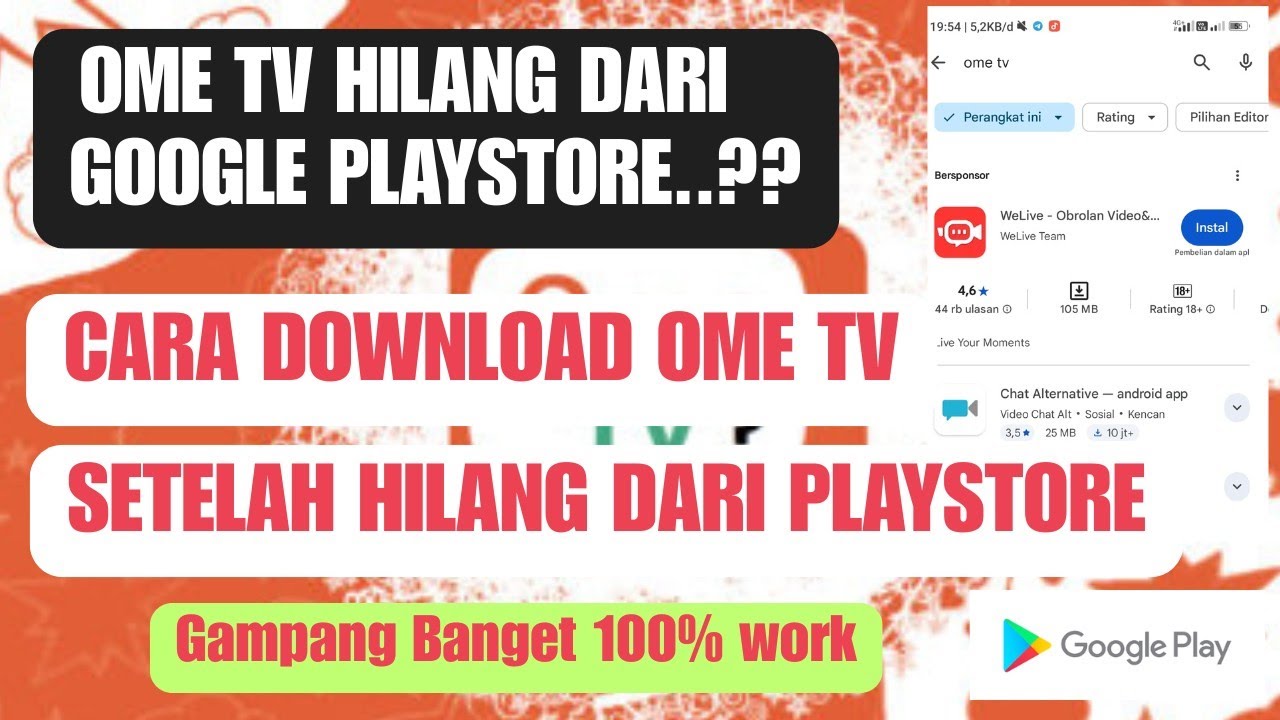 Cara Download Ome TV Setelah Dihapus Dari Playstore || Cara ...