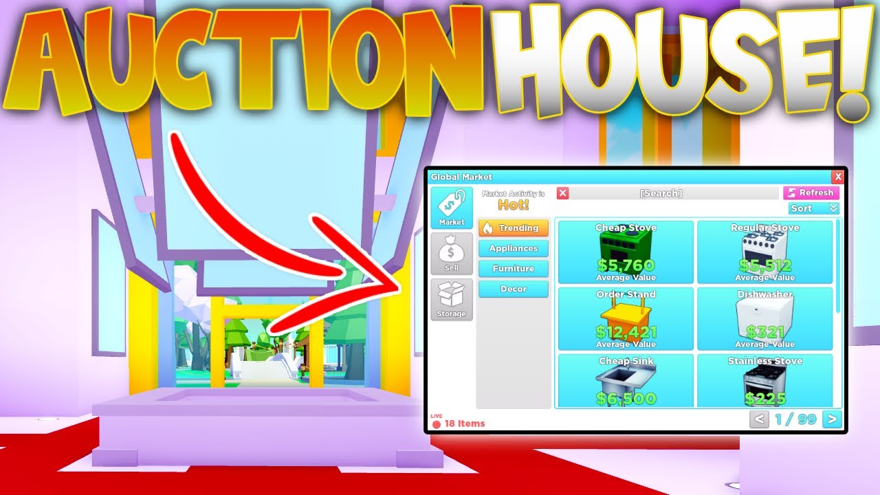 INSIDE Of The AUCTION HOUSE! My Restaurant Roblox - YouTube